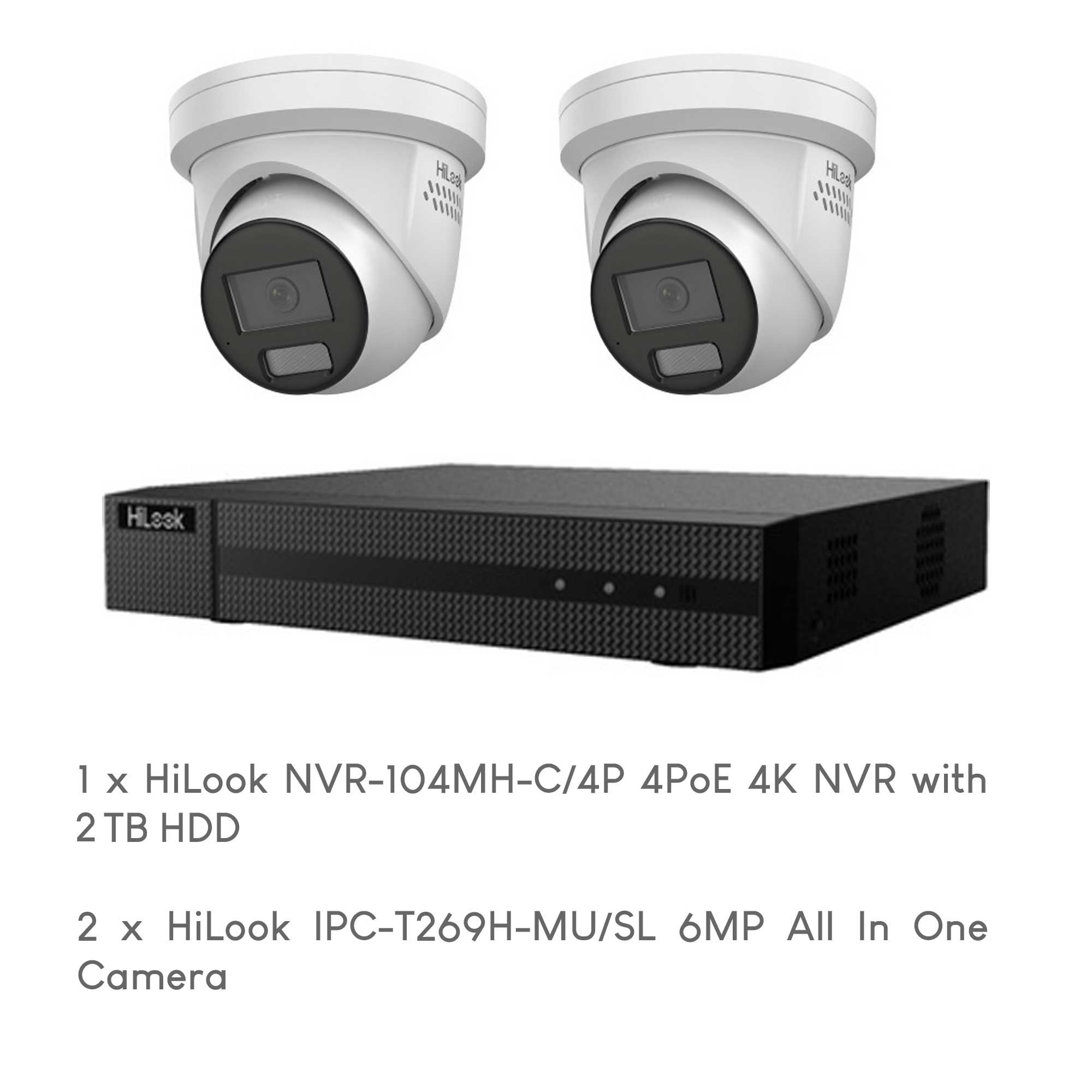 HiLook 2-Camera 6MP CCTV Package – 5 Star Security