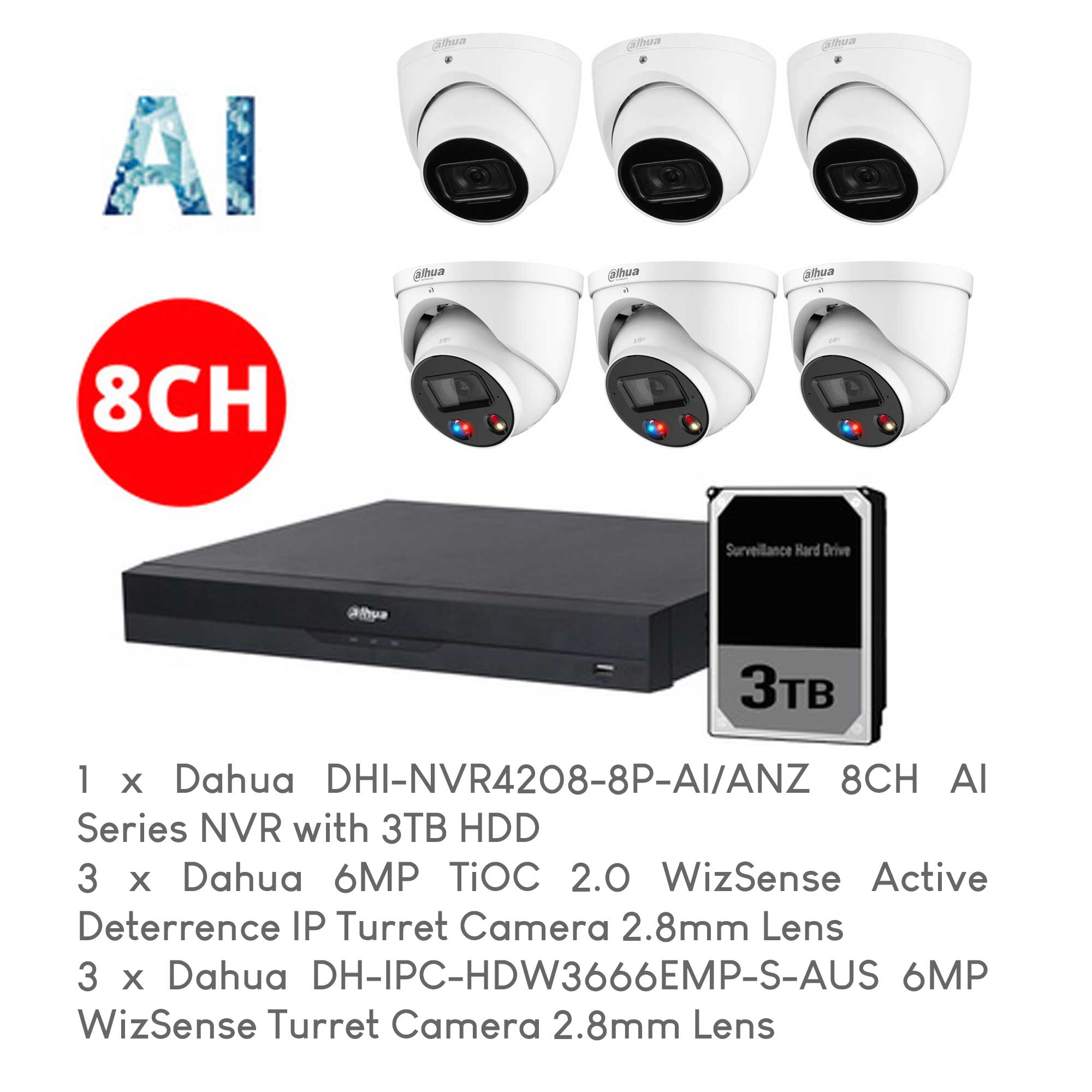 Dahua 6-Camera WizSense 6MP CCTV Package with Installation by 5 Star S – 5 Star Security
