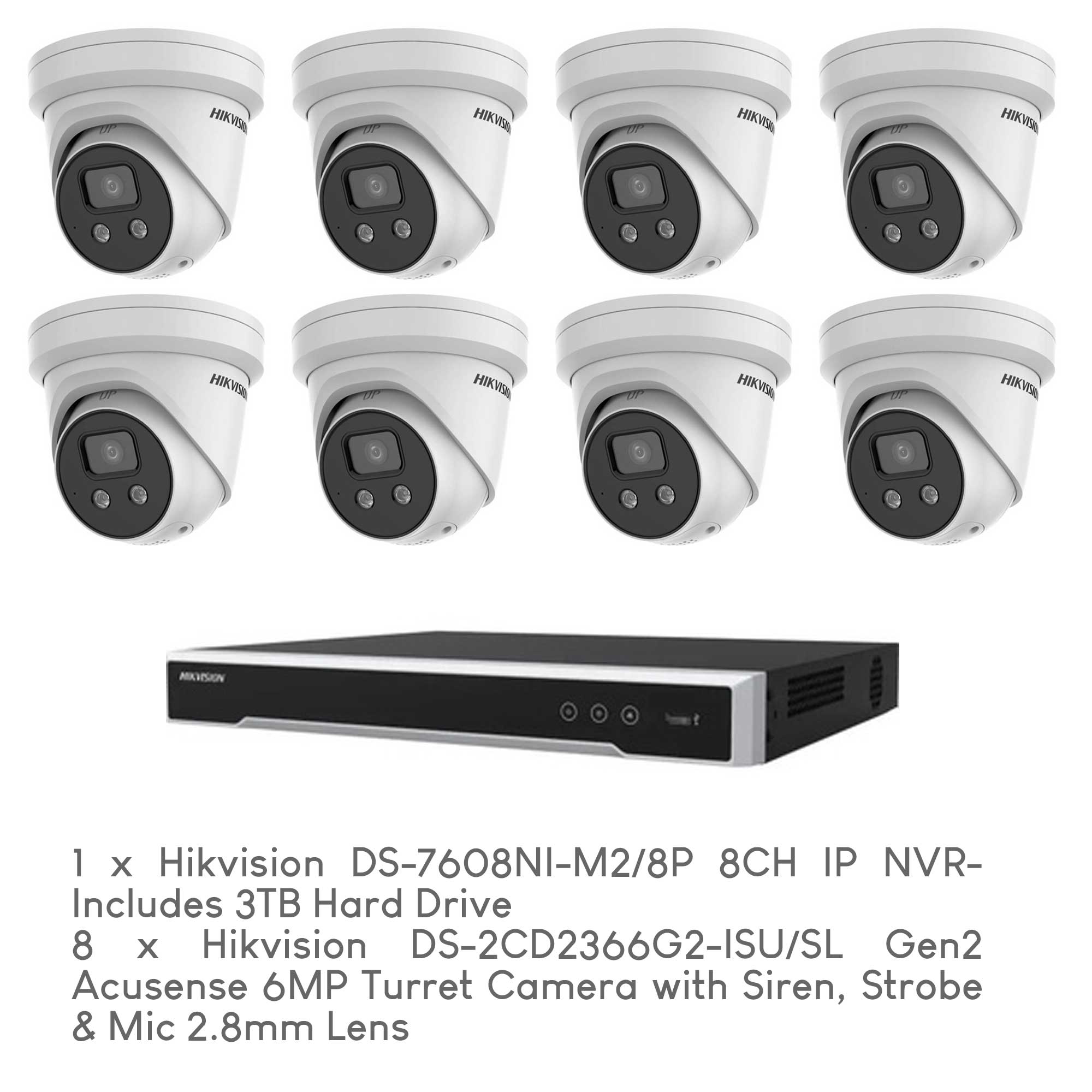 Hikvision 8-Camera Acusense 6MP CCTV Package – 5 Star Security